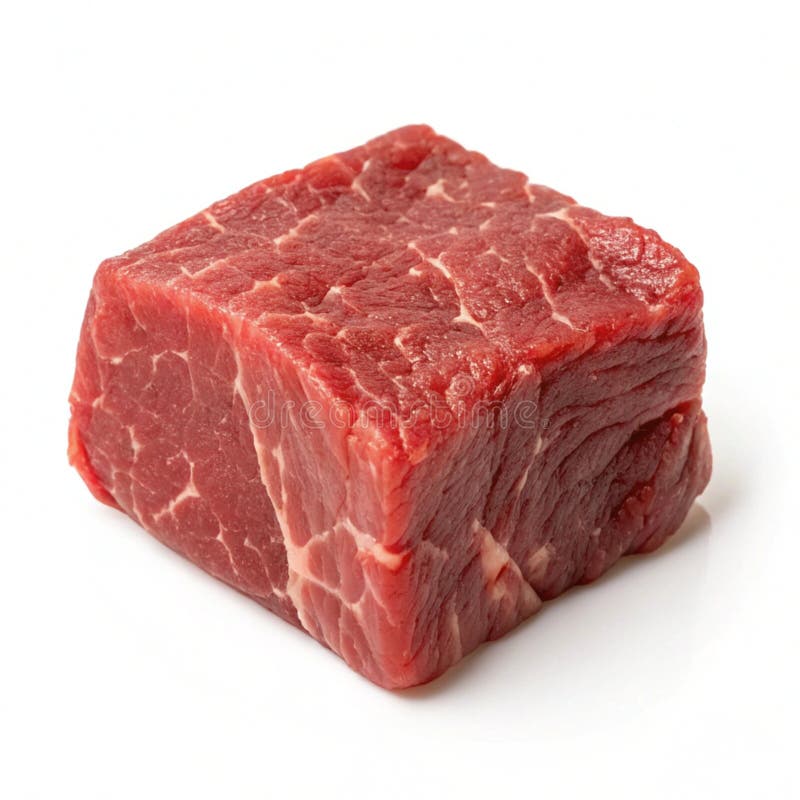 Raw Beef Cube Steak Isolated on Transparent Background Stock ...