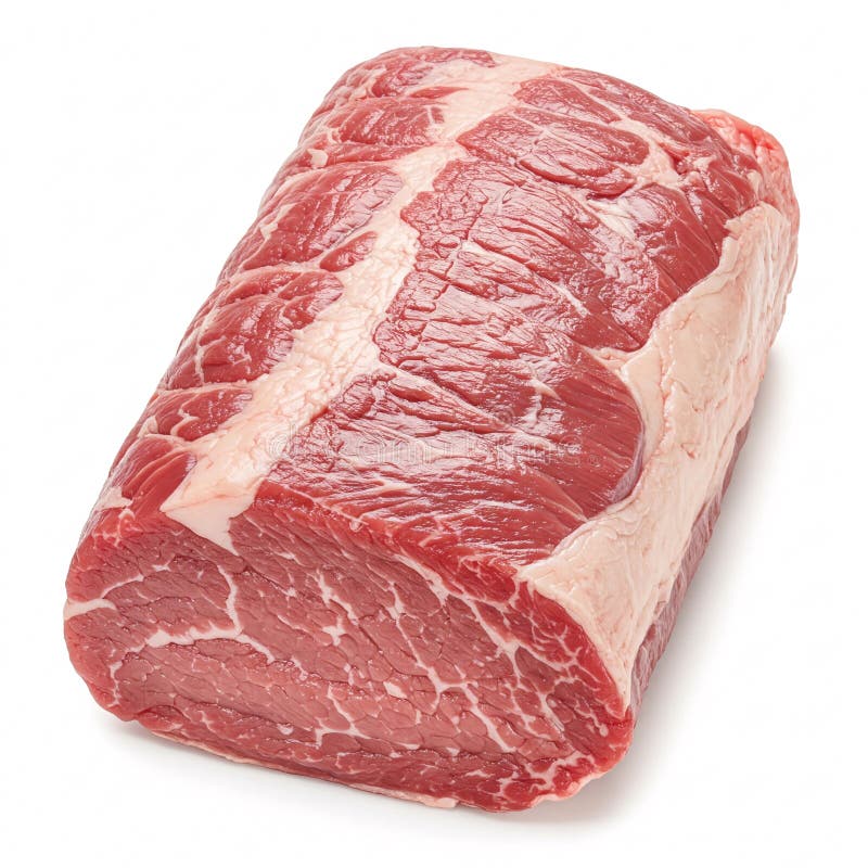 Raw Beef Cut, Isolated on White Background Stock Illustration ...