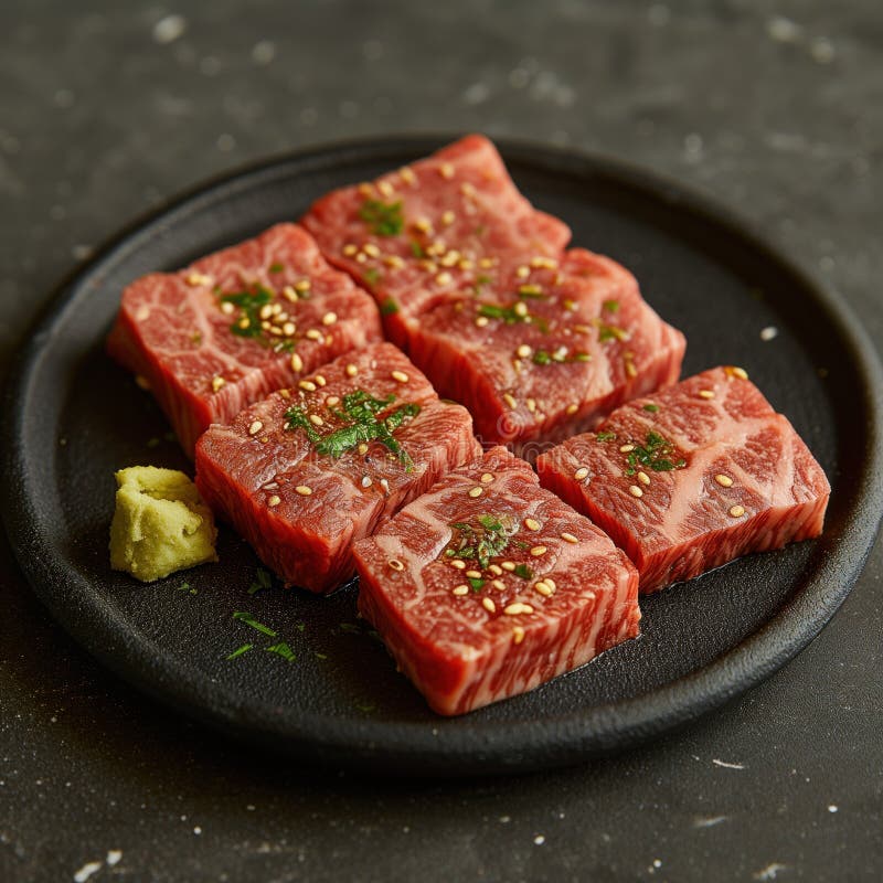 Raw beef cut into pieces stock illustration. Illustration of cuisine ...