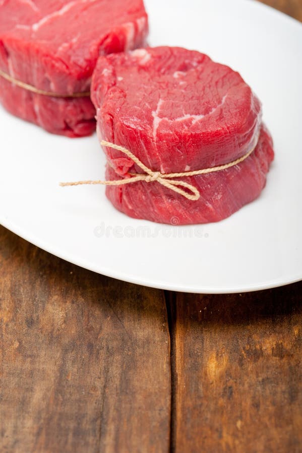 Raw beef filet mignon stock photo. Image of filet, ingredient - 45447516