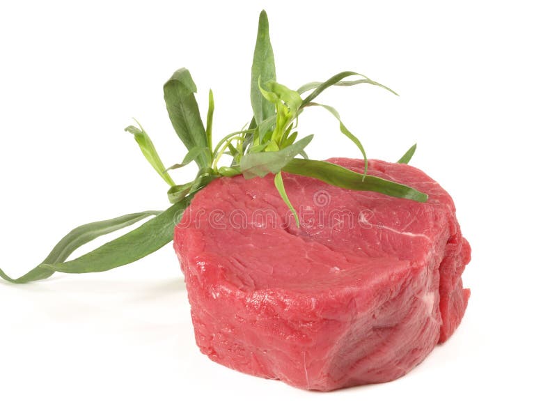 Raw Beef Fillet Steak Isolated on White Background Stock Image - Image ...