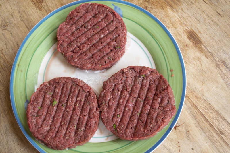 Raw beef hamburger stock image. Image of healthy, ingredient - 318336155