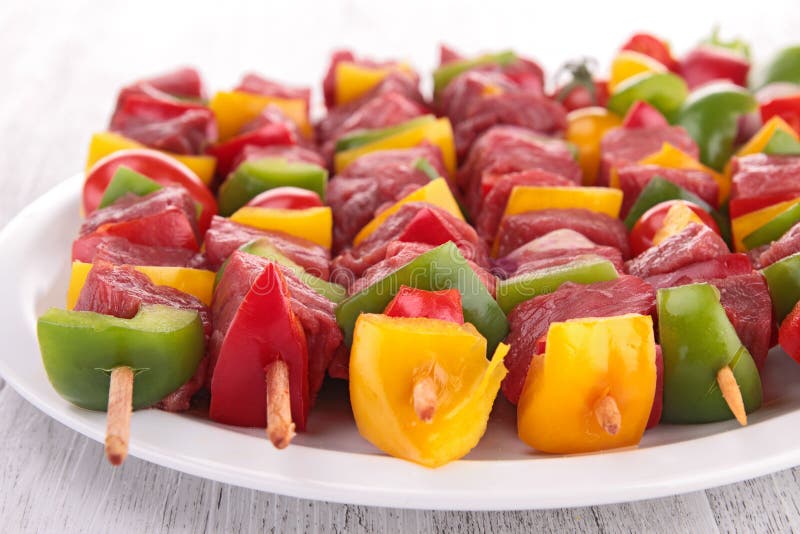 Raw beef kebab stock image. Image of fresh, cuisine, gastronomy - 32761359