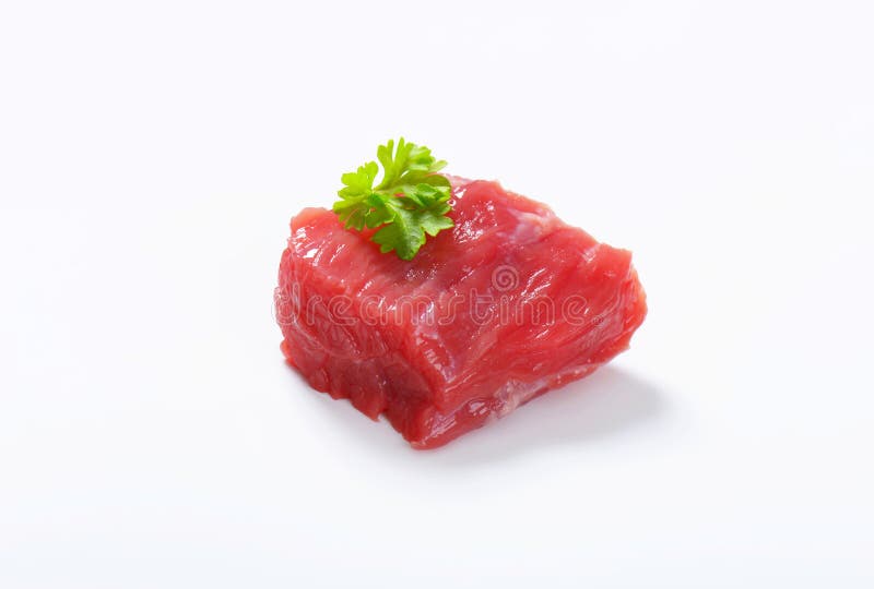 Raw beef meat chunk stock image. Image of cube, ingredient - 57097331