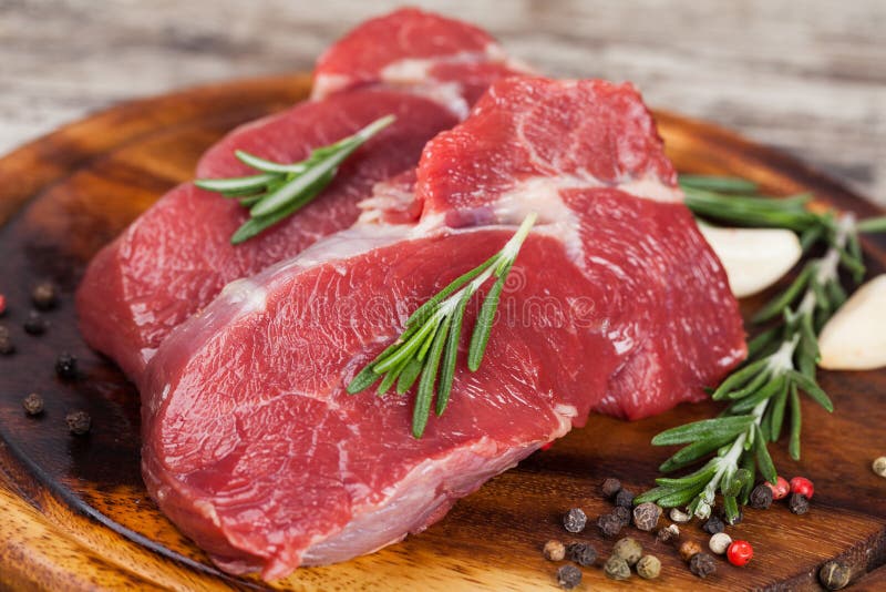 Raw beef meat stock photo. Image of fillet, dinner, board - 50463088