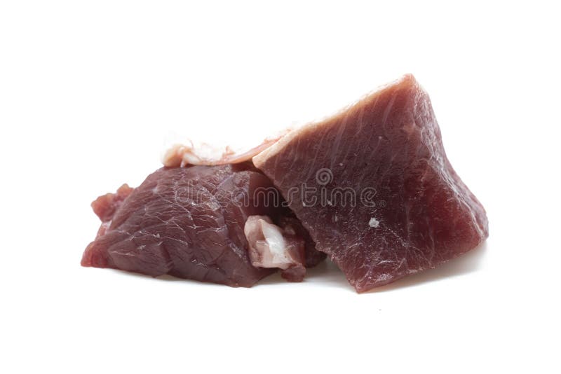 Raw Beef Meat Isolated on White Background. with Clipping Path Stock ...