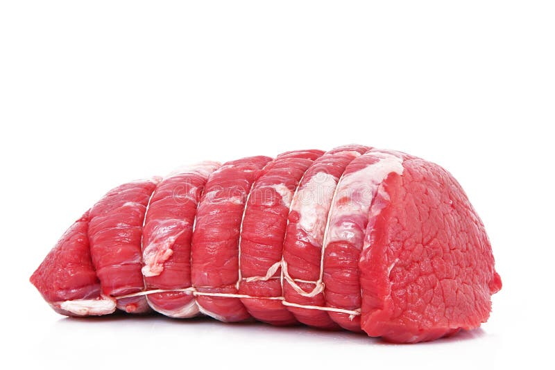 Raw Beef Meat for Roast in White Background Stock Photo - Image of ...