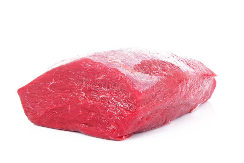 Raw Beef Meat for Roast in White Background Stock Photo - Image of ...