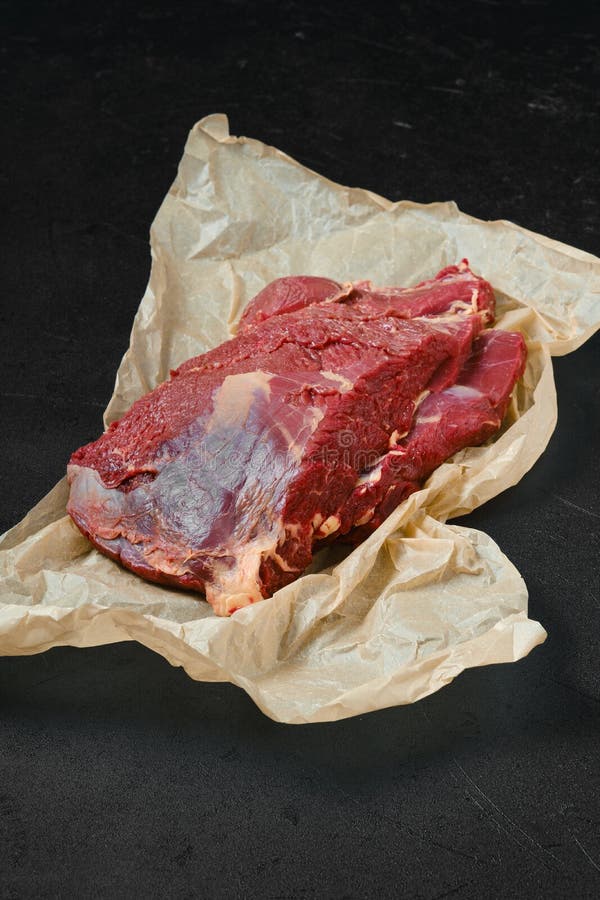 Raw Beef Neck on Wrapping Paper Stock Photo - Image of market, butchery ...
