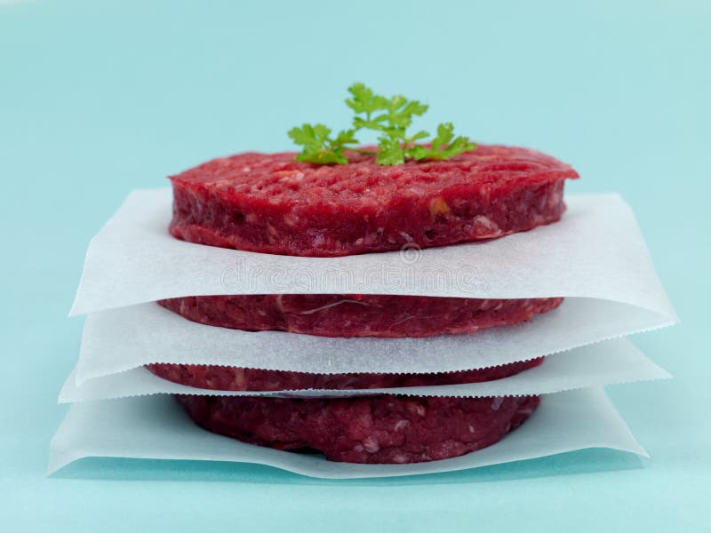 Raw Beef Patties stock photo. Image of isolated, meat - 13815200