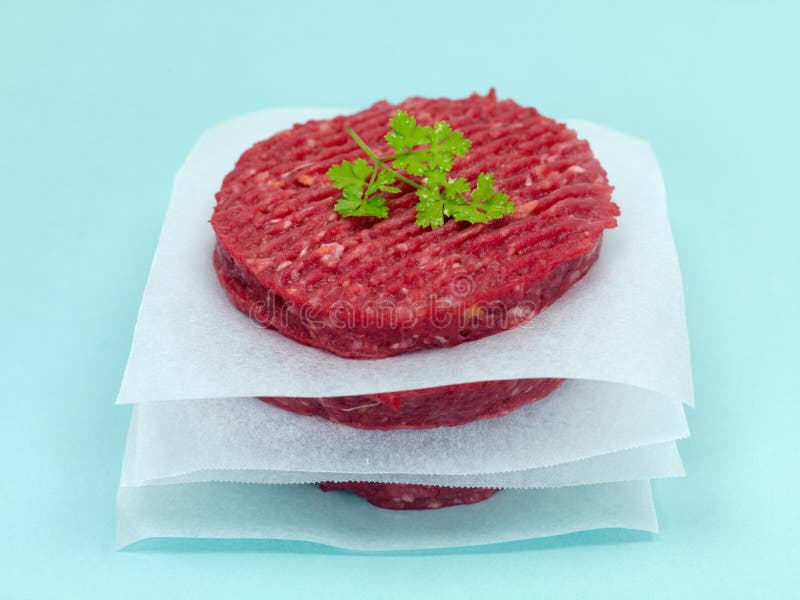 Raw Beef Patties stock photo. Image of isolated, packaged - 13815204