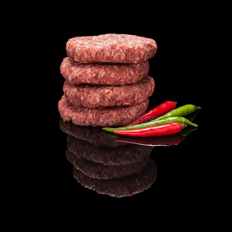 Raw beef patties stock image. Image of barbecue, background - 102867085