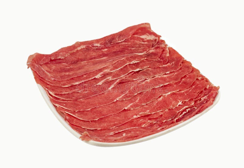 Raw beef on plate stock photo. Image of plastic, nutrition - 232987822