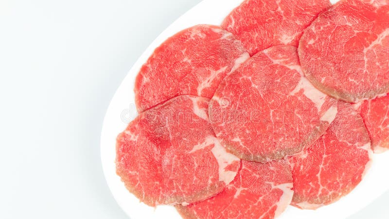Raw beef on a plate stock image. Image of dish, freshness - 144459113