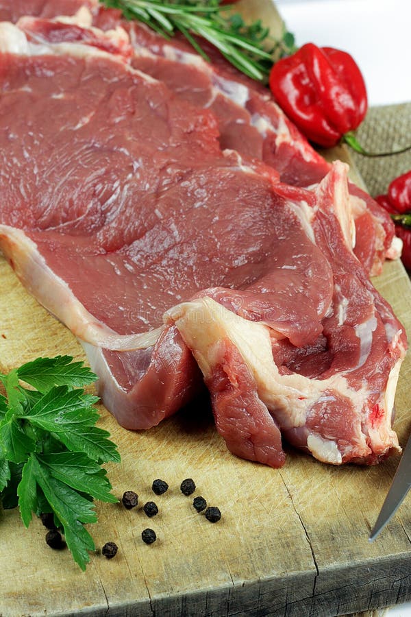 Raw beef ribeye stock image. Image of sliced, beef, meat - 174783581
