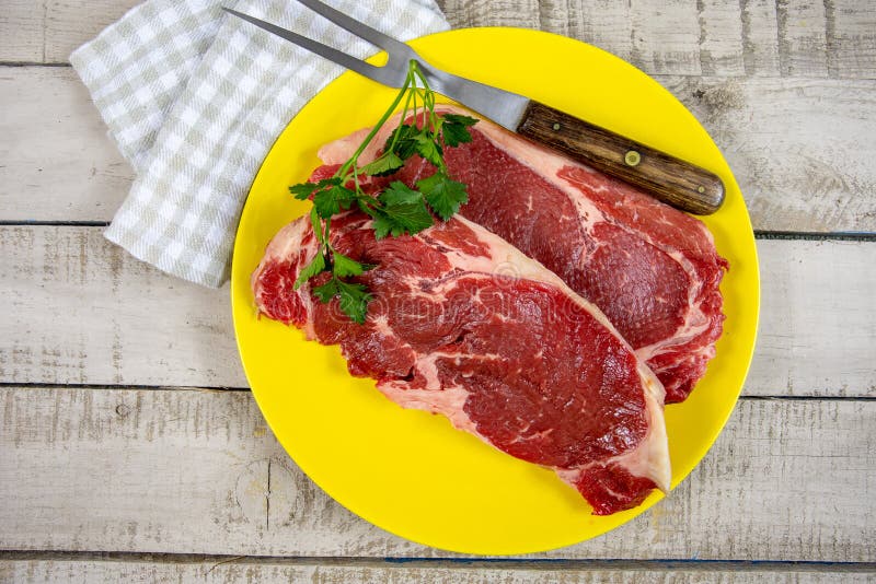 Raw beef ribeye stock image. Image of steak, meat, fresh - 168207055