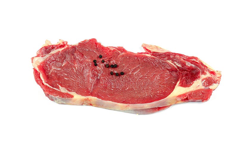 Beef Ribeye on a White Background Stock Image - Image of meat, food ...