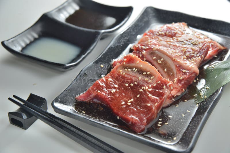 Raw beef ribs stock photo. Image of minced, hind, plate - 91760164