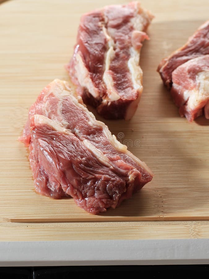 Raw Beef Ribs Slice stock image. Image of chili, meat - 286593541
