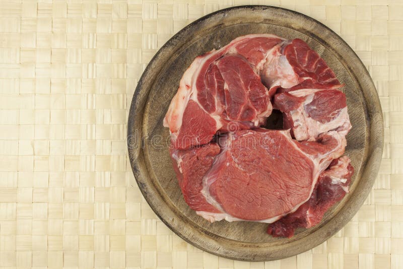 Raw Beef Shin. Preparing Meat for Cooking Stock Photo - Image of ...