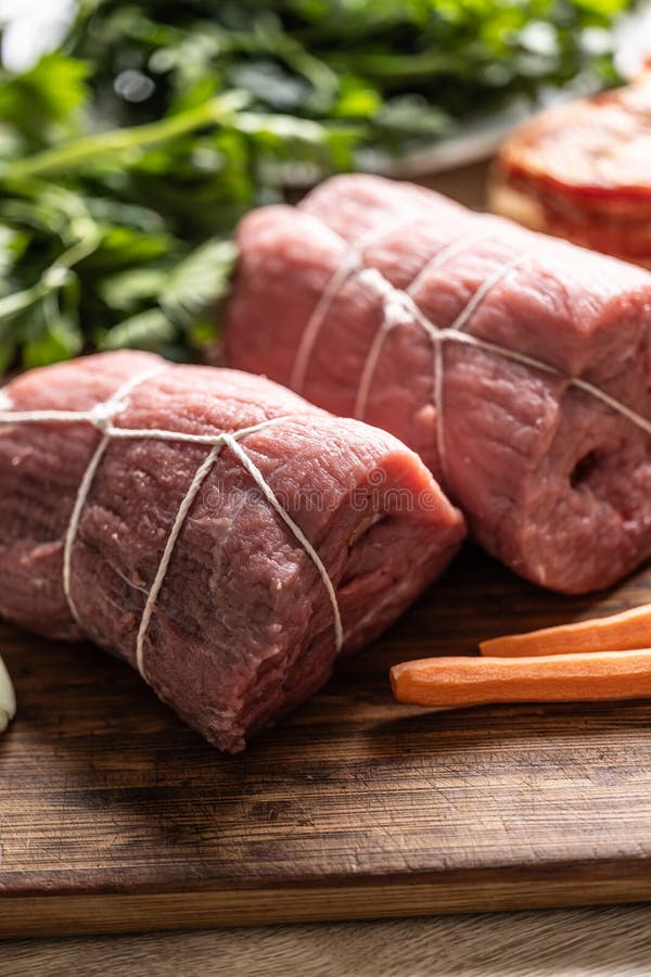 Raw Beef Sirloin Prepared for Processing the Czech National Dish ...