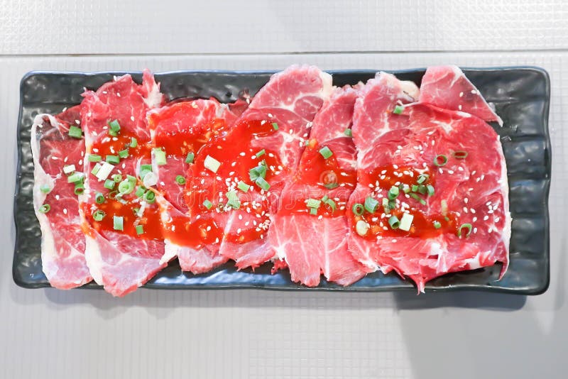 Raw Beef , Sliced Beef or Beef for Cook Stock Photo - Image of pepper ...