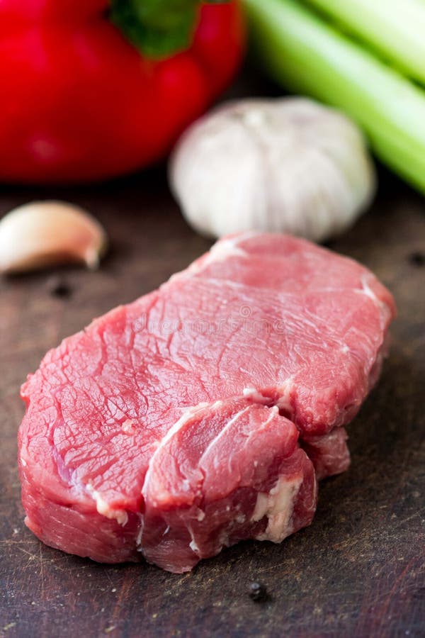 Raw Beef Steak, Cooking Delicious Dinner Stock Image - Image of cooked ...