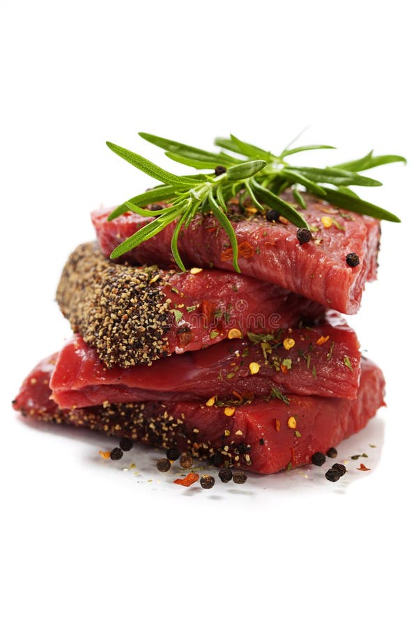 Raw beef steak stock photo. Image of garlic, butcher - 31250640