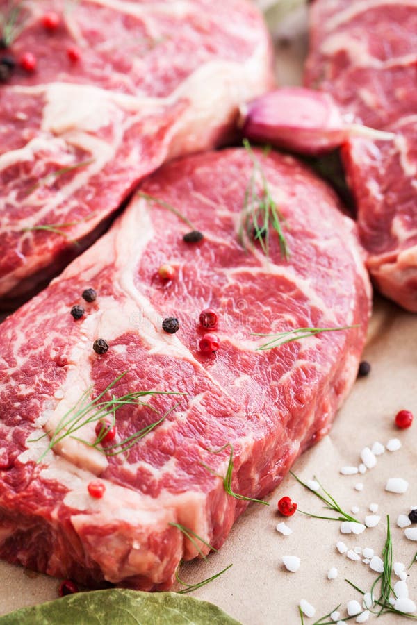 Raw beef steak stock image. Image of cook, lean, butcher - 63029795