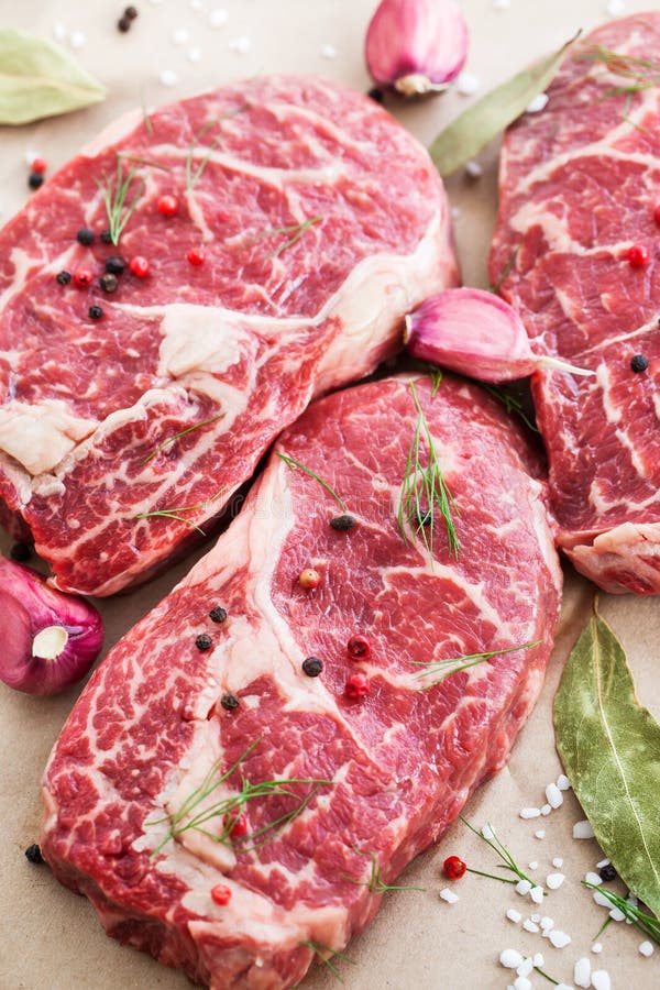 Raw beef steak stock photo. Image of medium, kitchen - 44807228