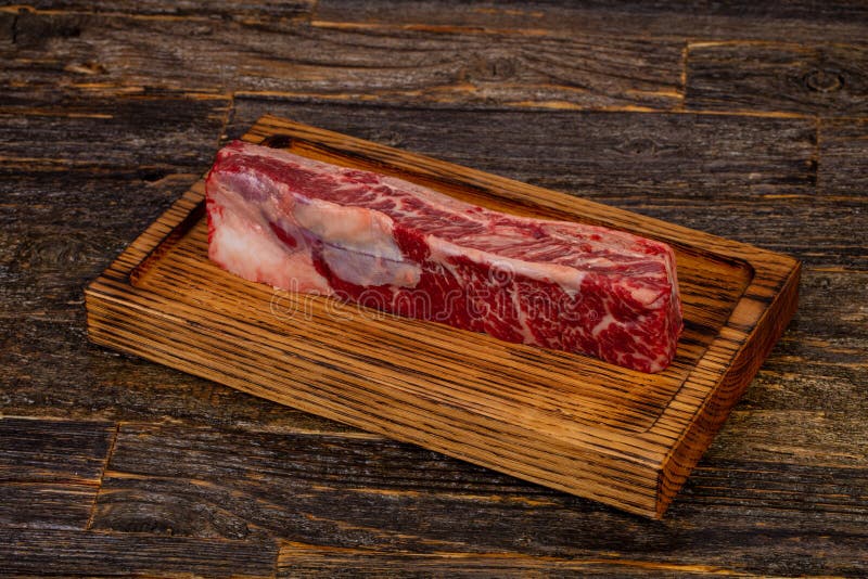 Raw beef steak Short Ribs stock photo. Image of plate - 120593522
