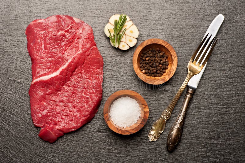 Raw beef steak stock image. Image of spice, entrecote - 49384933