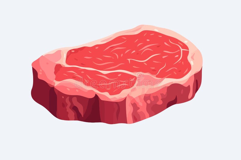 Raw Beef Steak Vector Flat Minimalistic Isolated Illustration Stock ...