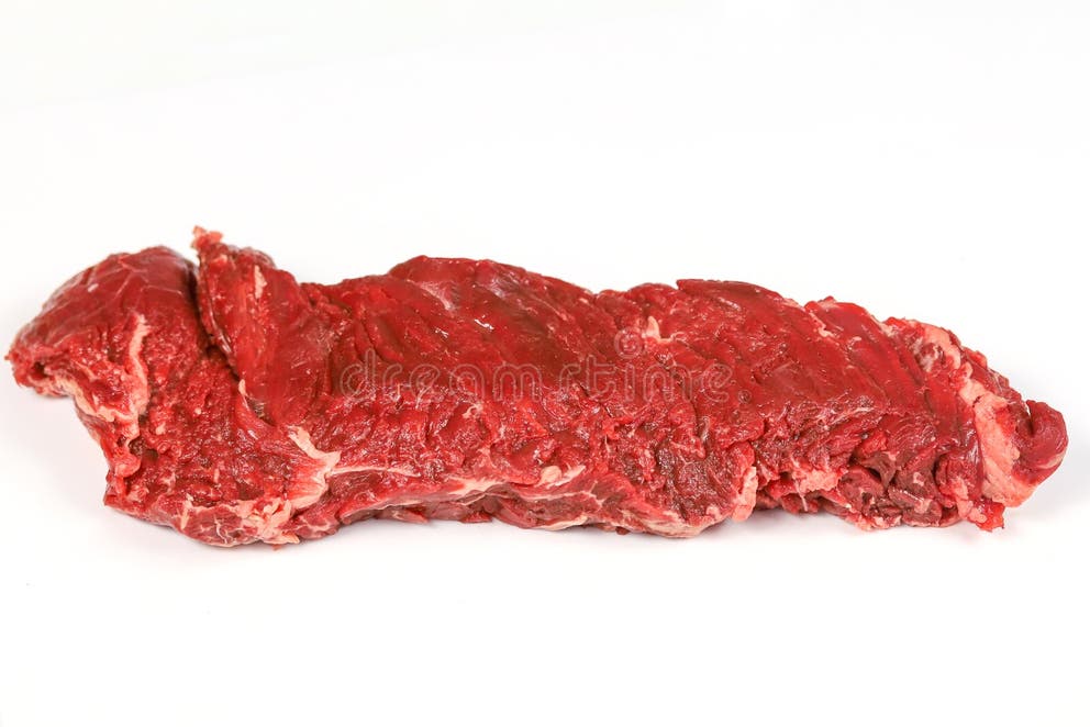 Raw Beef Tab on a White Background Stock Photo - Image of freshness ...
