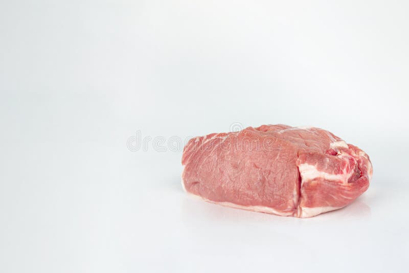 Raw Beef on White Background, Fillet Steak Beef Meat, Fresh Meat in Row ...