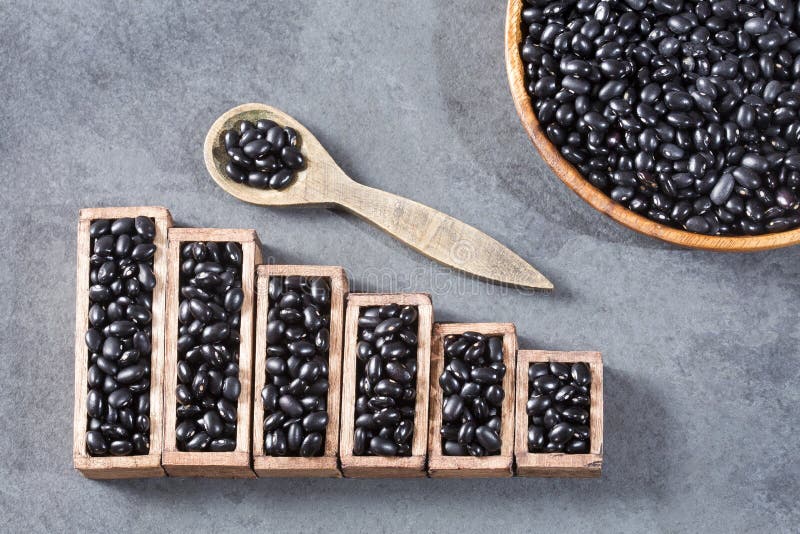 Organic Raw Dry Black Beans Stock Image - Image of vegetarian ...