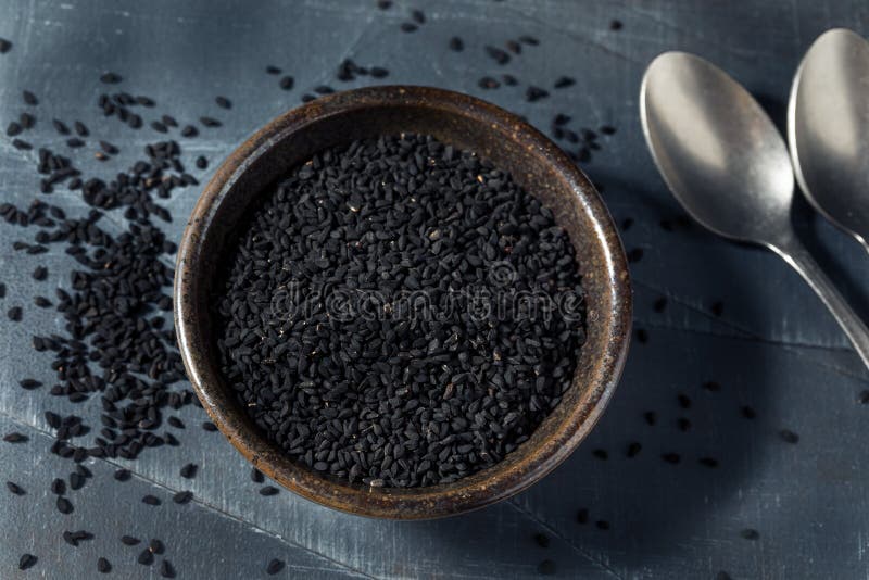 Raw Black Organic Charnushka Onion Seed Spice Stock Image - Image of ...