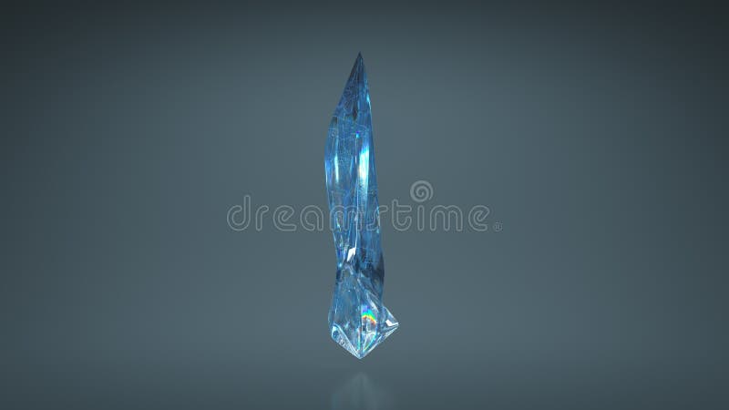 Raw Blue Crystal 3D Render Illustration Stock Illustration ...