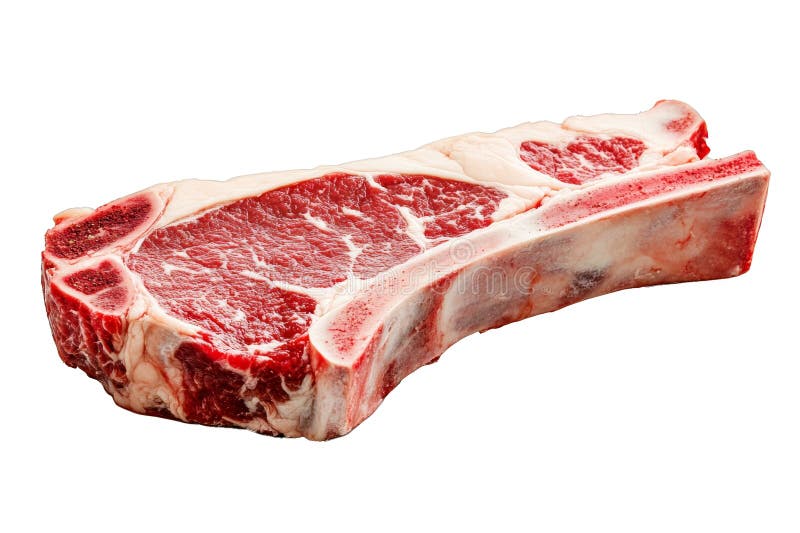 Raw Bone-in Ribeye on Transparent Background Stock Photo - Image of ...