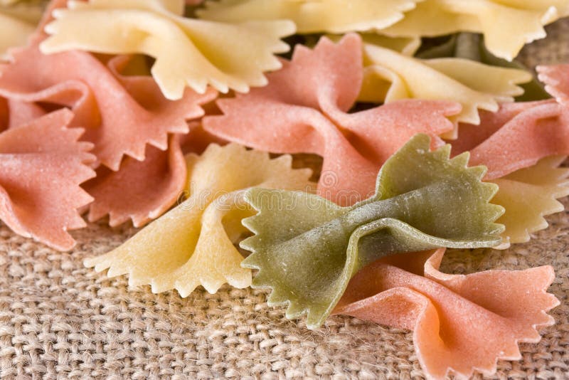 Multi-colored bow pasta stock image. Image of produce - 18267625