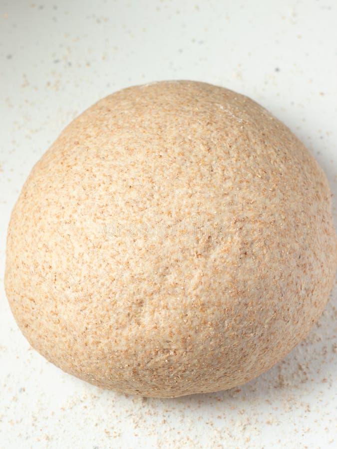 Raw Bread Dough on White Kitchen Table Stock Photo - Image of grain ...