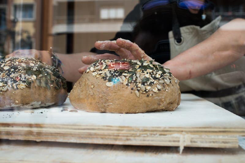 Raw Bread Ready To Be Baked in the Oven Stock Image - Image of bakery ...