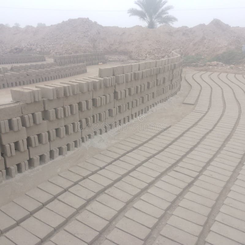 Raw Bricks Stack stock image. Image of brickwork, floor - 352135237