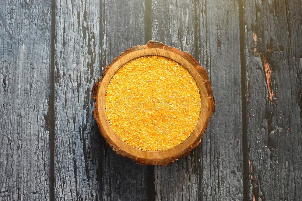 Broken corn kernel stock image. Image of corn, groats - 207586441