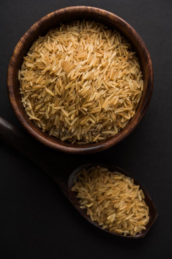 Raw brown basmati rice stock image. Image of meal, health - 101204661