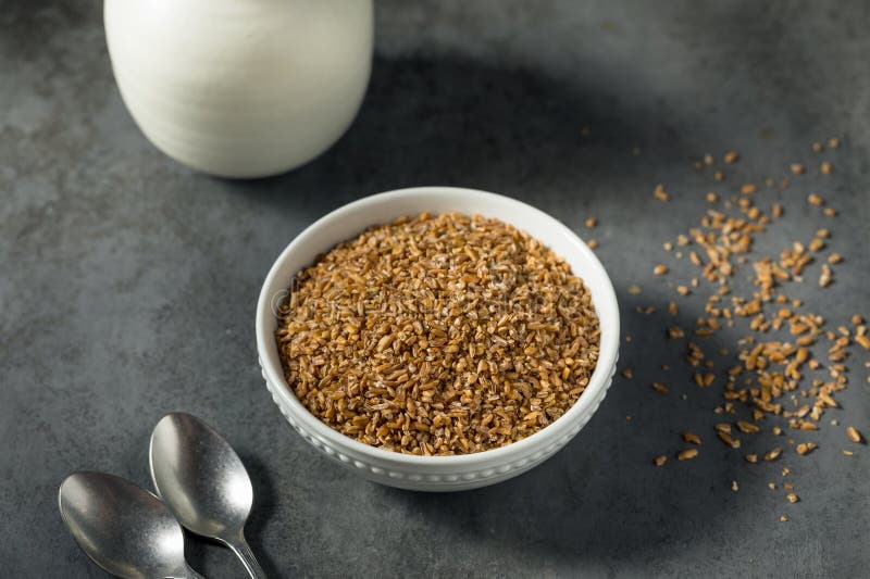 Raw Brown Organic Bulgar Wheat Stock Image - Image of food, burghul ...