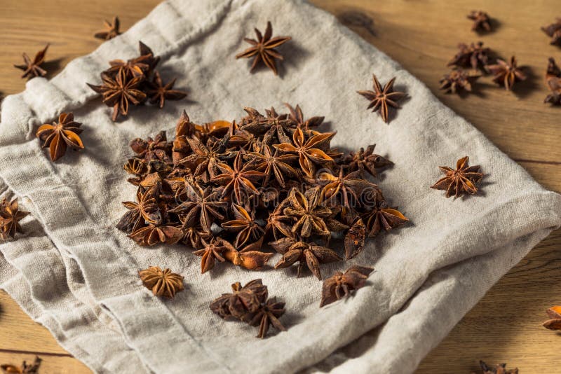 Raw Brown Organic Star Anise Spice Stock Photo - Image of anis, star ...