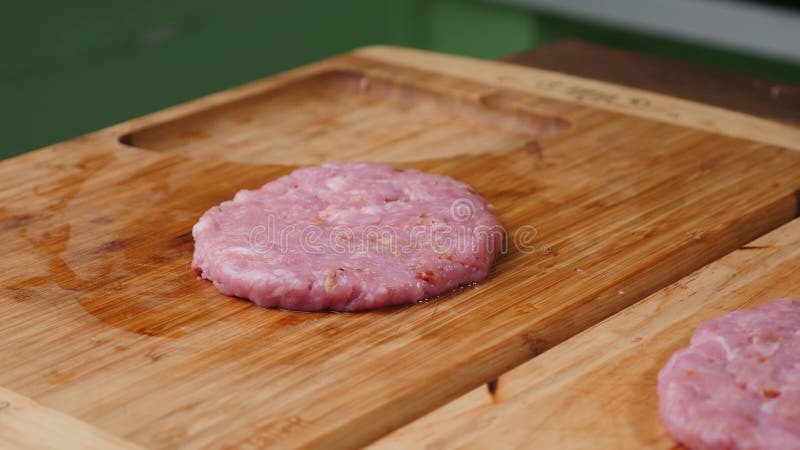 Raw burger patties. stock image. Image of burger, patty - 147722231