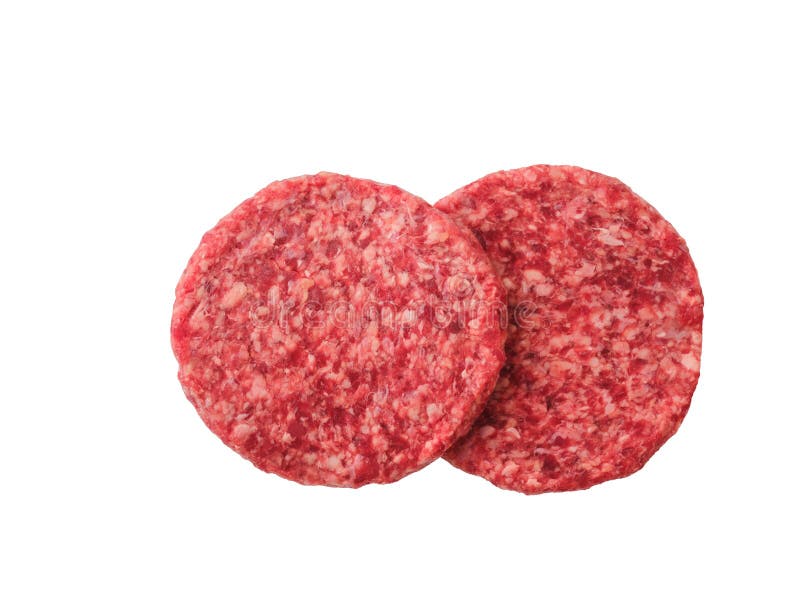 Raw Burger Patty. Stack of Fresh Raw Burger Patty or Ground Beef Meat ...