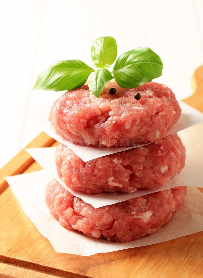 Raw burgers stock photo. Image of pile, fresh, patty - 22624038